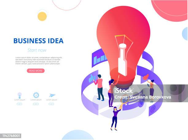 Ide Bisnis Dan Proyek Beranda Halaman Arahan Atau Templat Desain