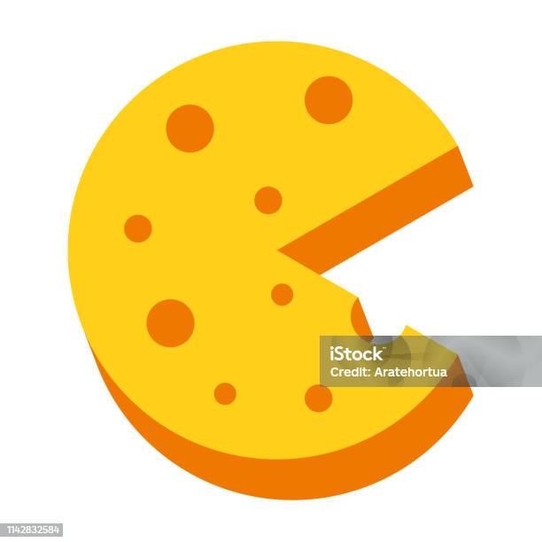 Icône De Fromage De Dessin Animé Disolement Sur Le Fond Blanc Vecteurs