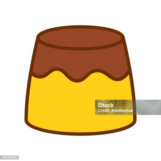 Graphisme Mignon De Dessert De Dessin Animé Disolement Sur Le Fond