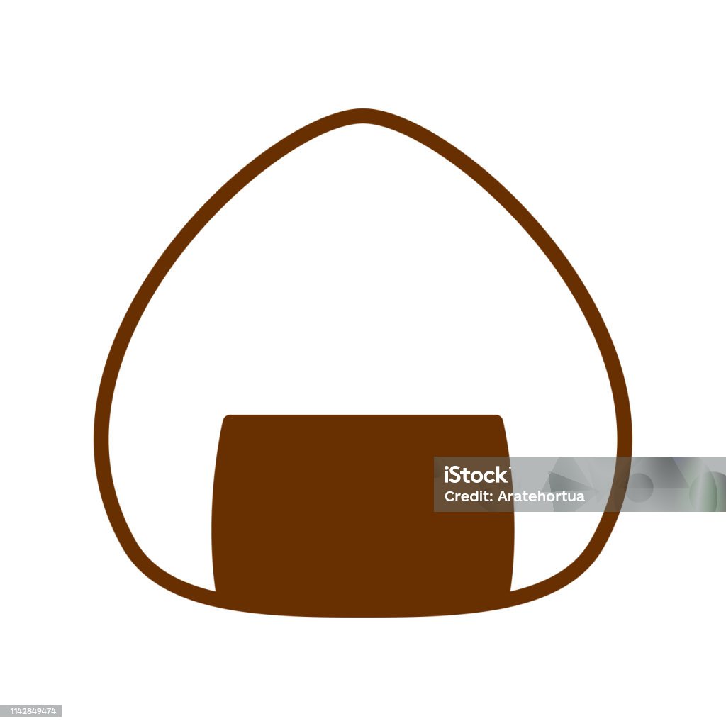Cartoon Cute Onigiri Icon Isolated On White Background Stock ... Cartoon Cute Onigiri Icon Isolated On White Background Stock ...
