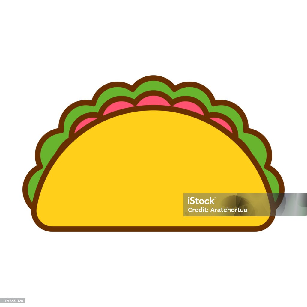 Ilustración de Icono De Taco De Dibujos Animados Aislado Sobre Fondo ... Ilustración de Icono De Taco De Dibujos Animados Aislado Sobre Fondo ...