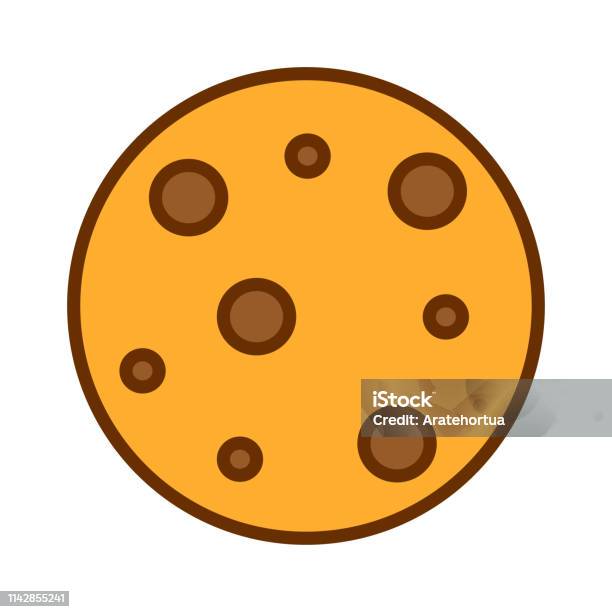 Graphisme De Cookie De Dessin Animé Disolement Sur Le Fond Blanc