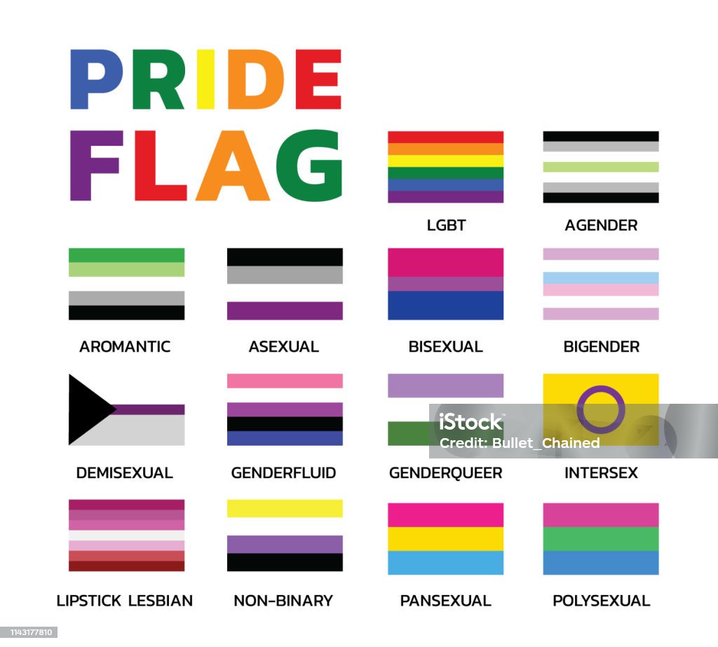 Pride Flags Variations Color Set Stock Illustration Download Image
