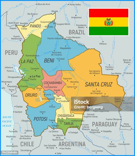 Stock ilustrace Vintage Mapa Bolívie Vektorová Ilustrace S Řekami A ... Stock ilustrace Vintage Mapa Bolívie Vektorová Ilustrace S Řekami A ...