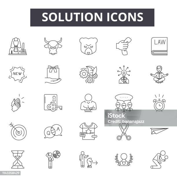 Ikon Garis Solusi Tanda Diatur Vektor Konsep Kerangka Solusi Ilustrasi ... Ikon Garis Solusi Tanda Diatur Vektor Konsep Kerangka Solusi Ilustrasi ...