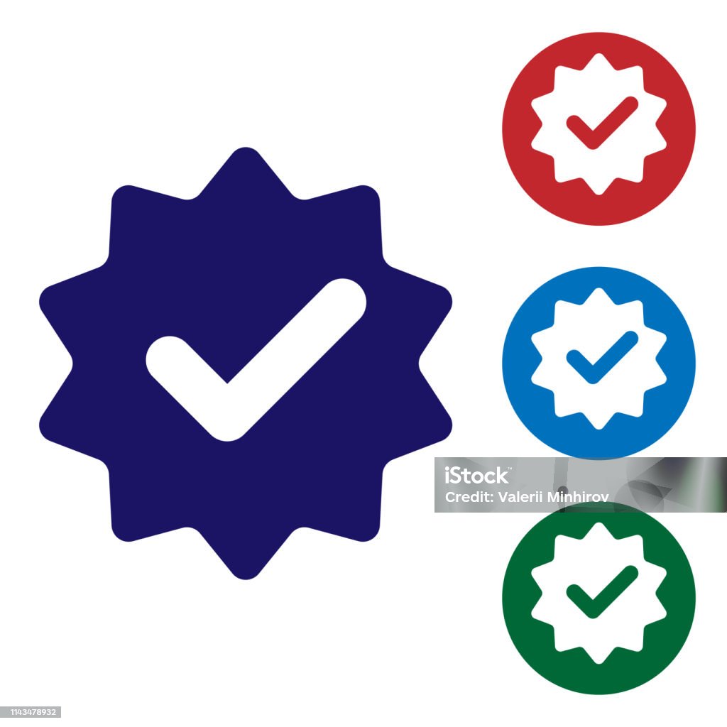 Vetores De Medalha Aprovada Ou Certificada Azul Com Fitas E Ícone Da