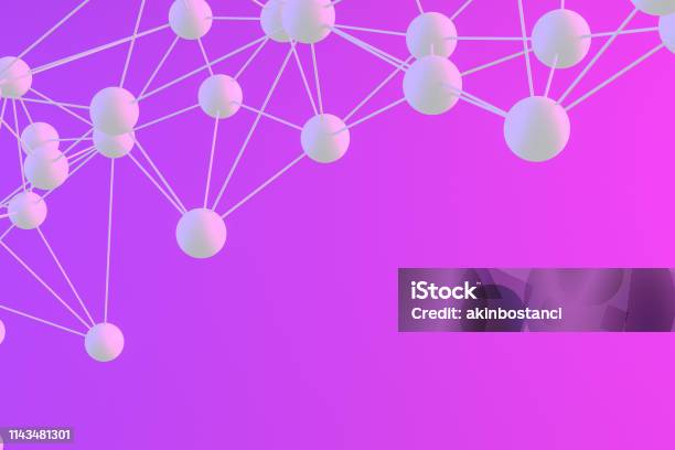 Jaringan Jaring Digital Global Molekul Blockchain Foto Stok Unduh