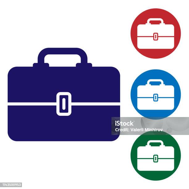 Icône Blue Toolbox Isolée Sur Fond Blanc Signe De Boîte À Outils