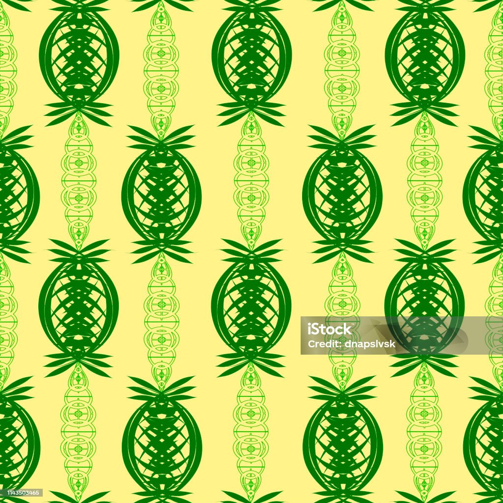 Ornamen Abstrak Warna Hijau Muda Dan Hijau Tua Pada Warna Coklat Muda Ilustrasi Stok Unduh