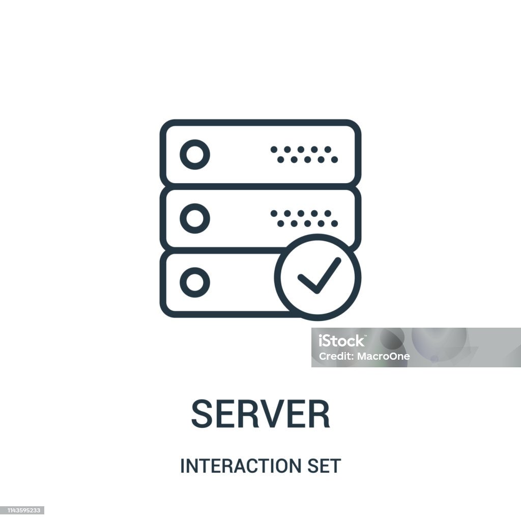 Server Icon Vector From Interaction Set Collection Thin Line Server ... Server Icon Vector From Interaction Set Collection Thin Line Server ...