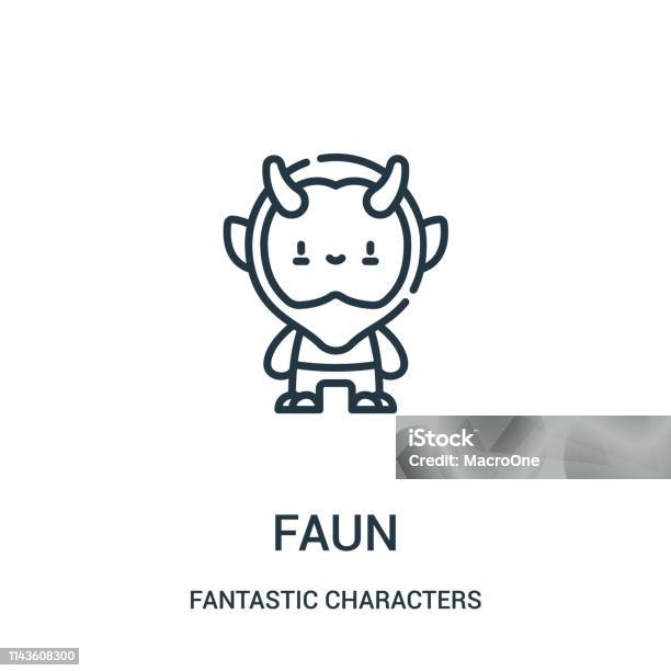 Vecteur Dicône De Faune De La Collection De Personnages Fantastiques