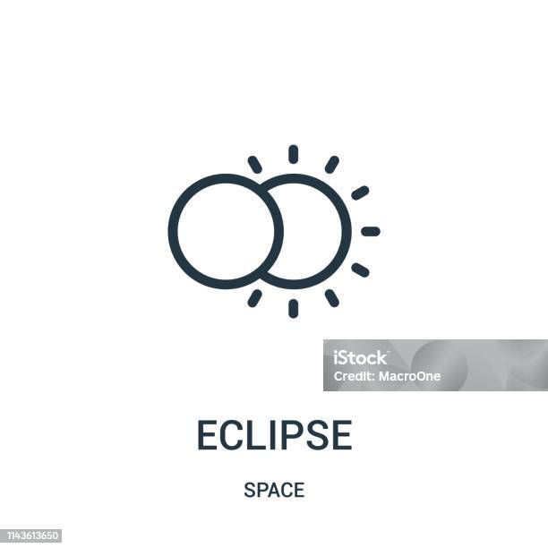 Eclipse Vecteur Dicône De La Collection Spatiale Fine Ligne Eclipse