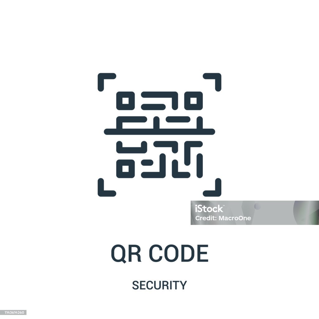 Qr Code Icon Vector From Security Collection Thin Line Qr Code Outline