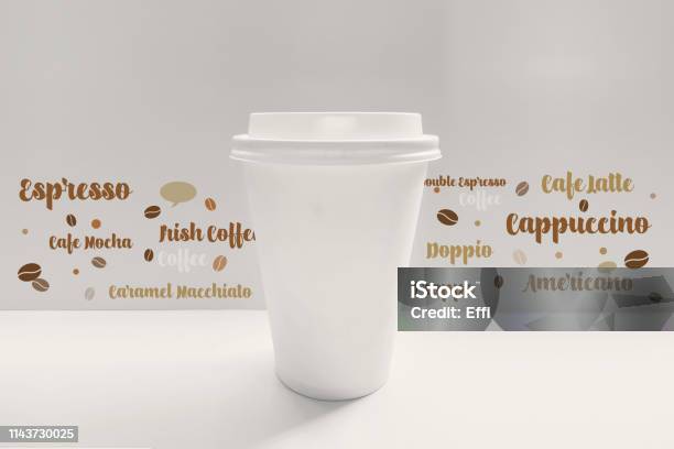 Desain Template Seni Latar Belakang Kopi Atau Menu Dengan Cangkir Kopi