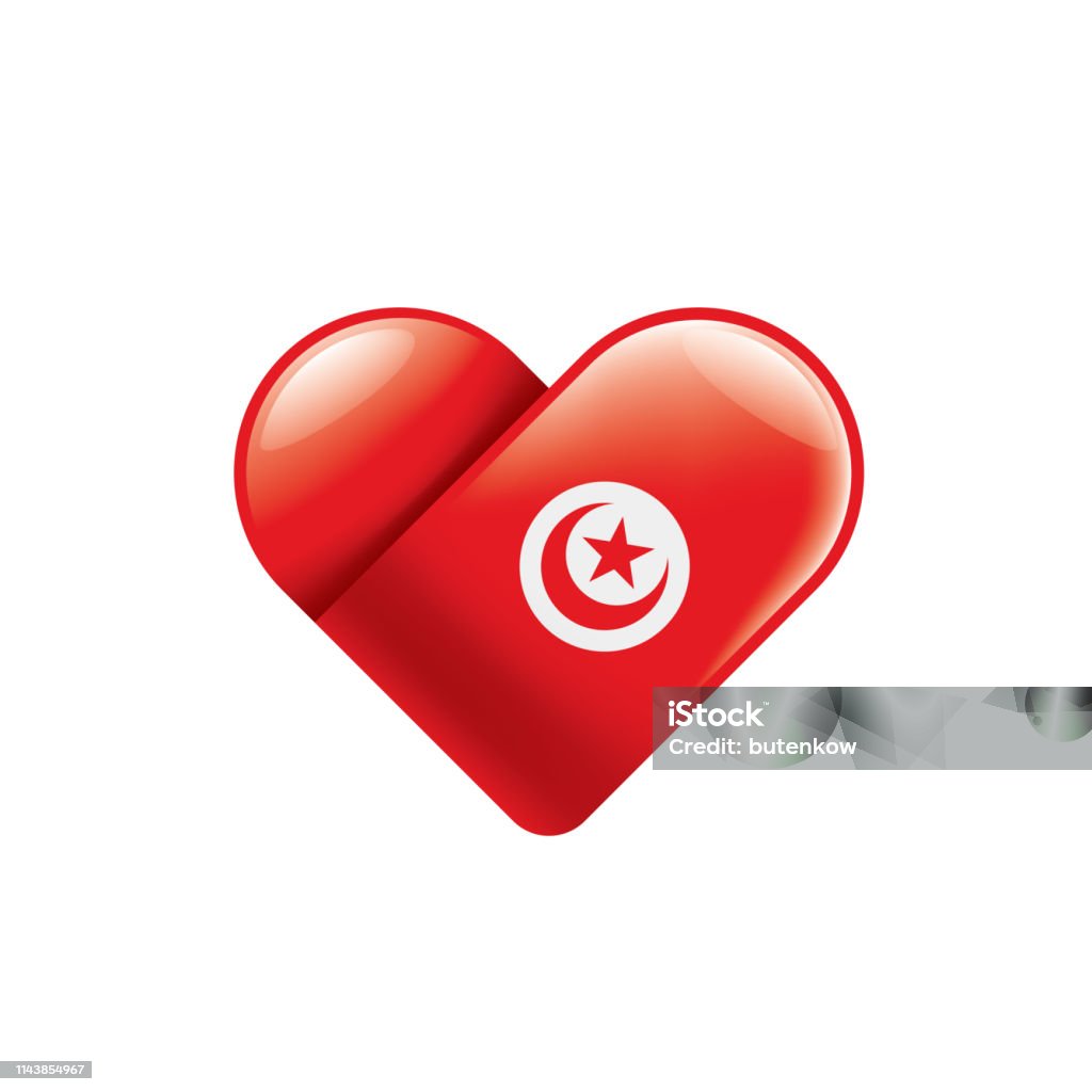 Tunisia Flag Vector Illustration On A White Background Stock