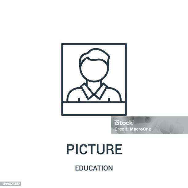 Picture Icon Vector From Education Collection Thin Line Picture Outline