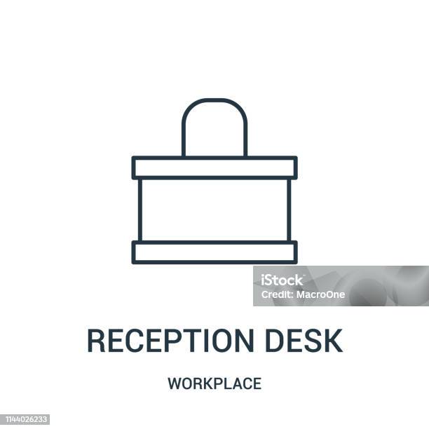 Reception Desk Icon Vector From Workplace Collection Thin Line ... Reception Desk Icon Vector From Workplace Collection Thin Line ...