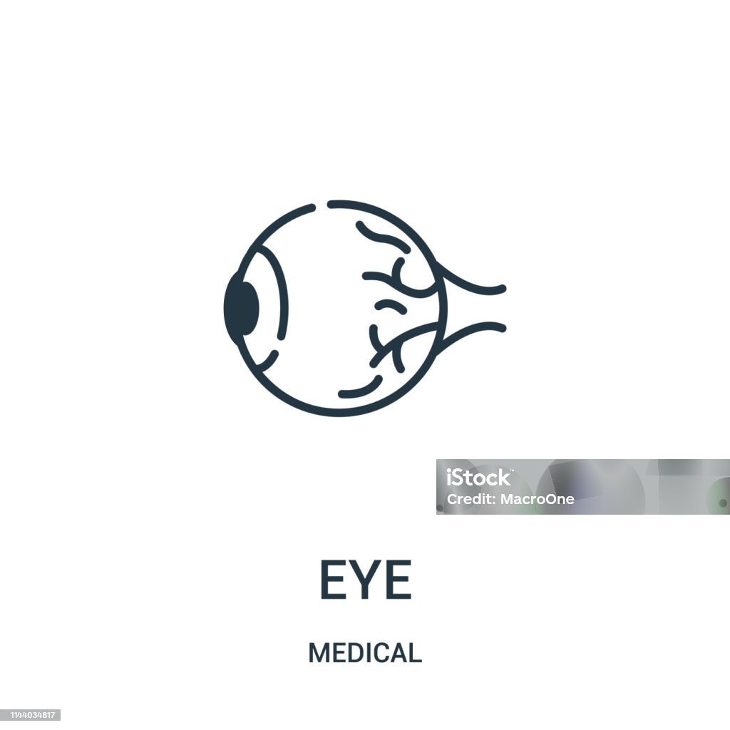 Vecteur Dicône Doeil De La Collection Médicale Fine Ligne Contour Des