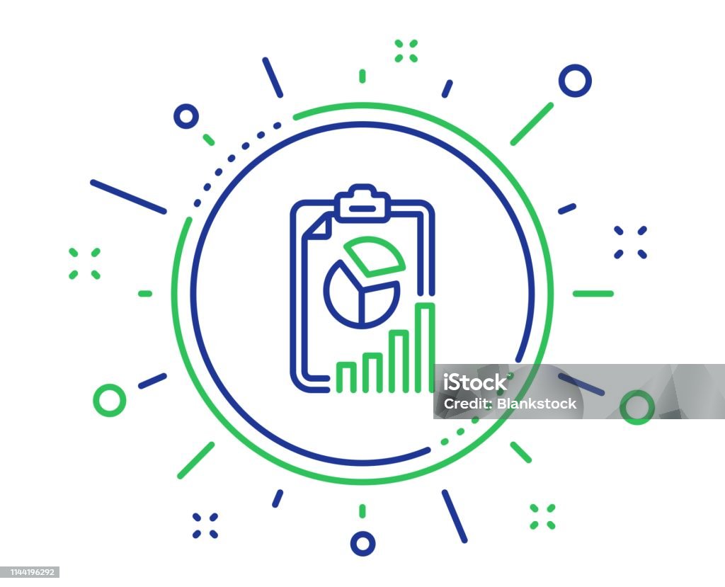 Report Line Icon Column Graph Pie Chart Sign Vector Stock Illustration Download Image Now Istock