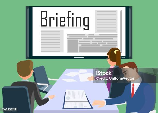 Ilustración De Reunión Informativa Y Banner De Capacitación Empresarial