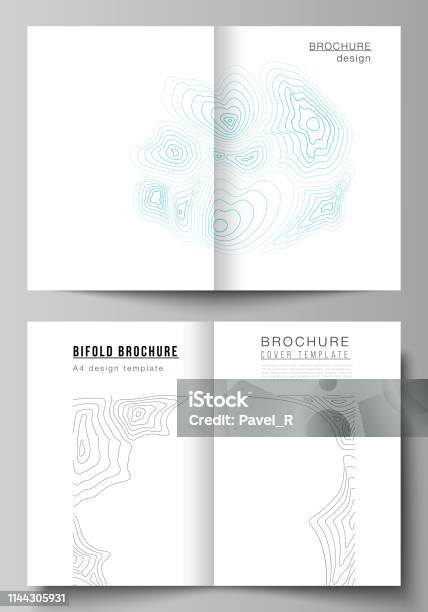 Tata Letak Vektor Dari Dua Templat Desain Mockup Sampul Modern Format