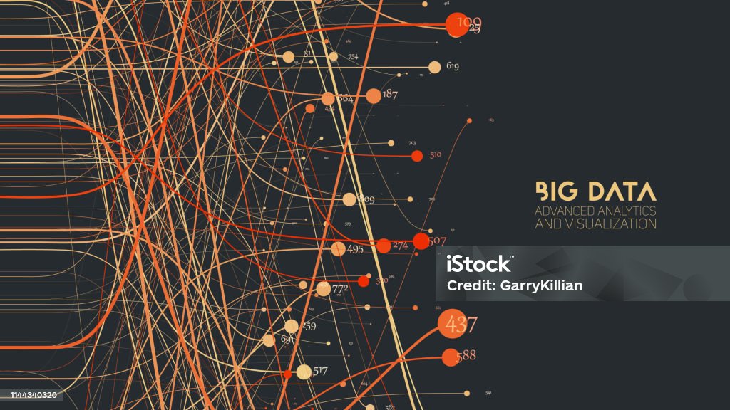 Vector Abstract Colorful Big Data Information Sorting Visualization