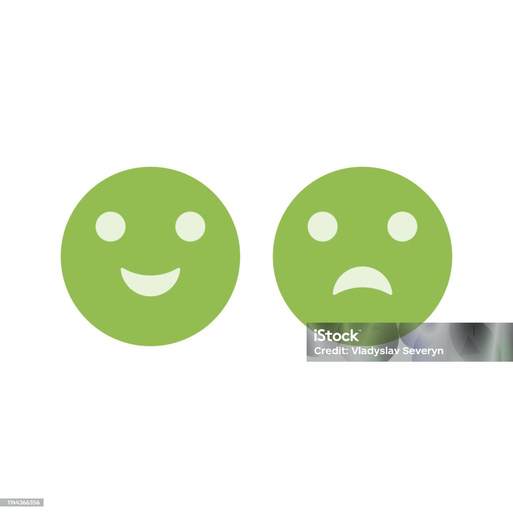 Happy And Sad Smiley Flat Icons Isolated On White Background Stock ... Happy And Sad Smiley Flat Icons Isolated On White Background Stock ...