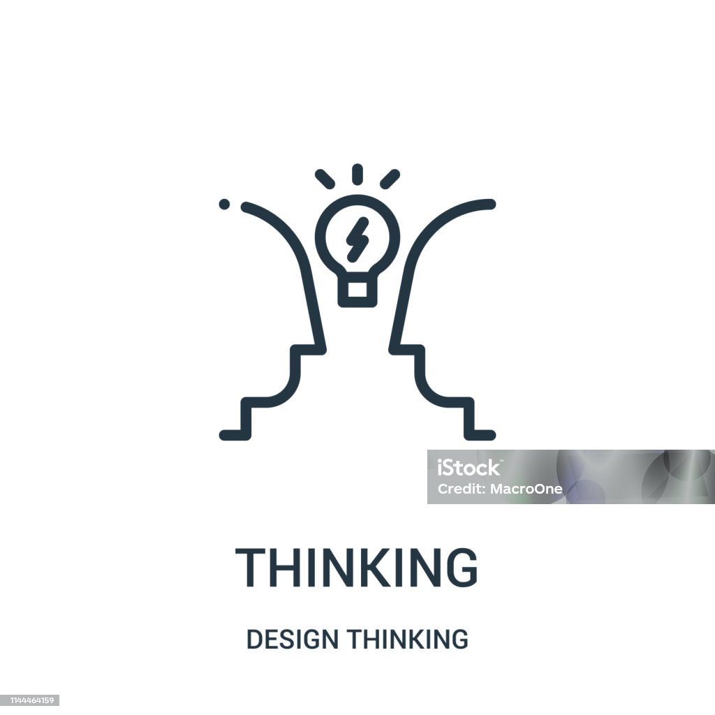Thinking Icon Vector From Design Thinking Collection Thin Line Thinking
