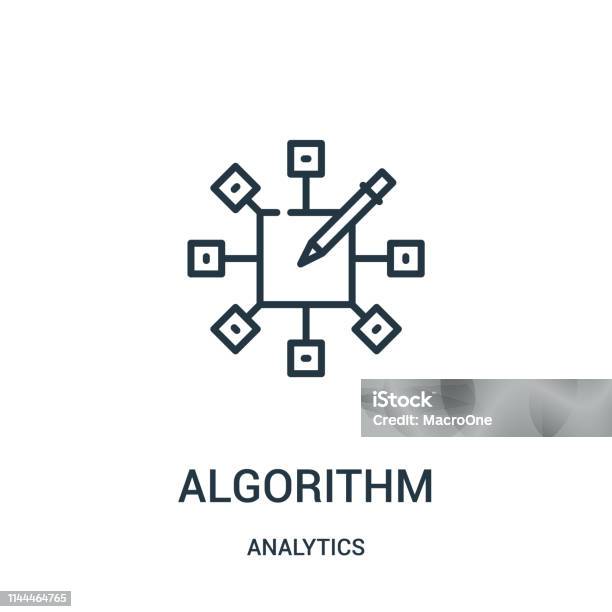 Algorithm Icon Vector From Analytics Collection Thin Line Algorithm