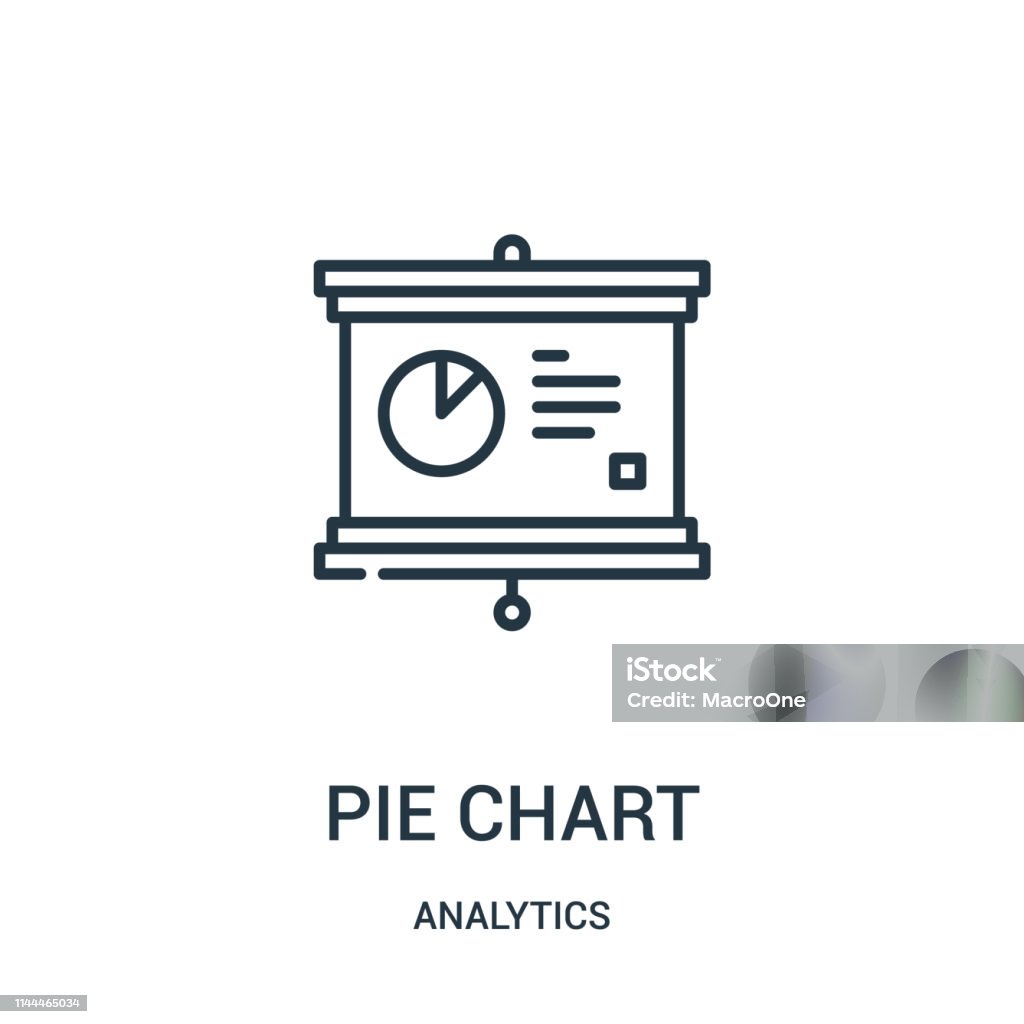 Pie Chart Icon Vector From Analytics Collection Thin Line Pie Chart