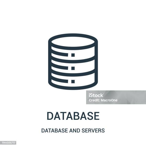 Database Icon Vector From Database And Servers Collection Thin Line Database Outline Icon Vector