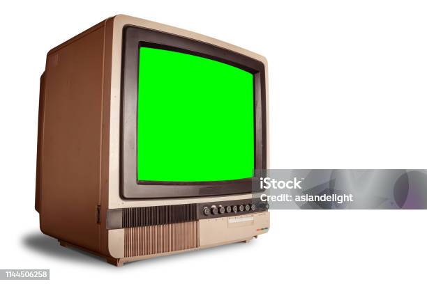 Kırpma Yolu Ile Beyaz Arka Planda Izole Boş Yeşil Ekran Ile Eski Retro ... Kırpma Yolu Ile Beyaz Arka Planda Izole Boş Yeşil Ekran Ile Eski Retro ...