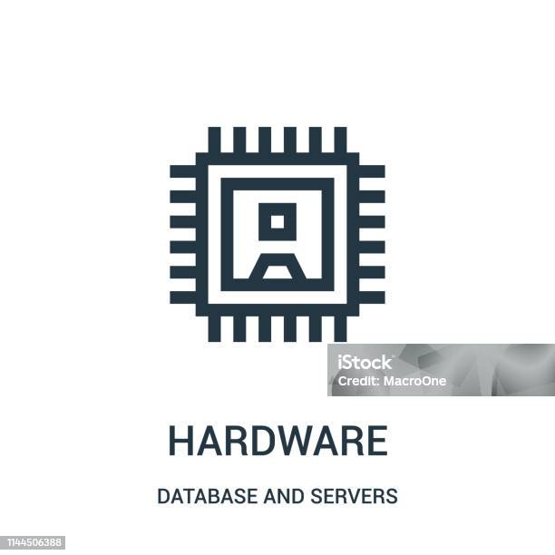 Hardware Icon Vector From Database And Servers Collection Thin Line