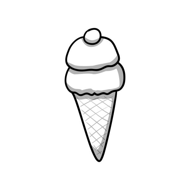 210 Strawberry Ice Cream Cone Clip Art Stock Illustrations Royalty