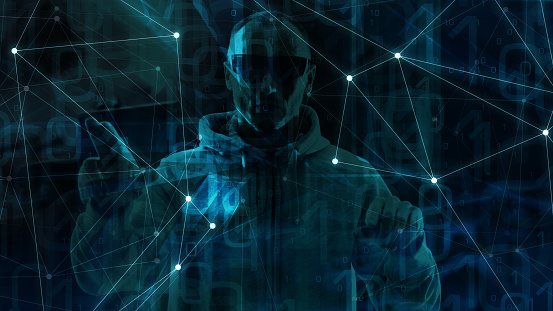 Algorithm Concept Triangular Shapes Chaos Cyber Security System Stock