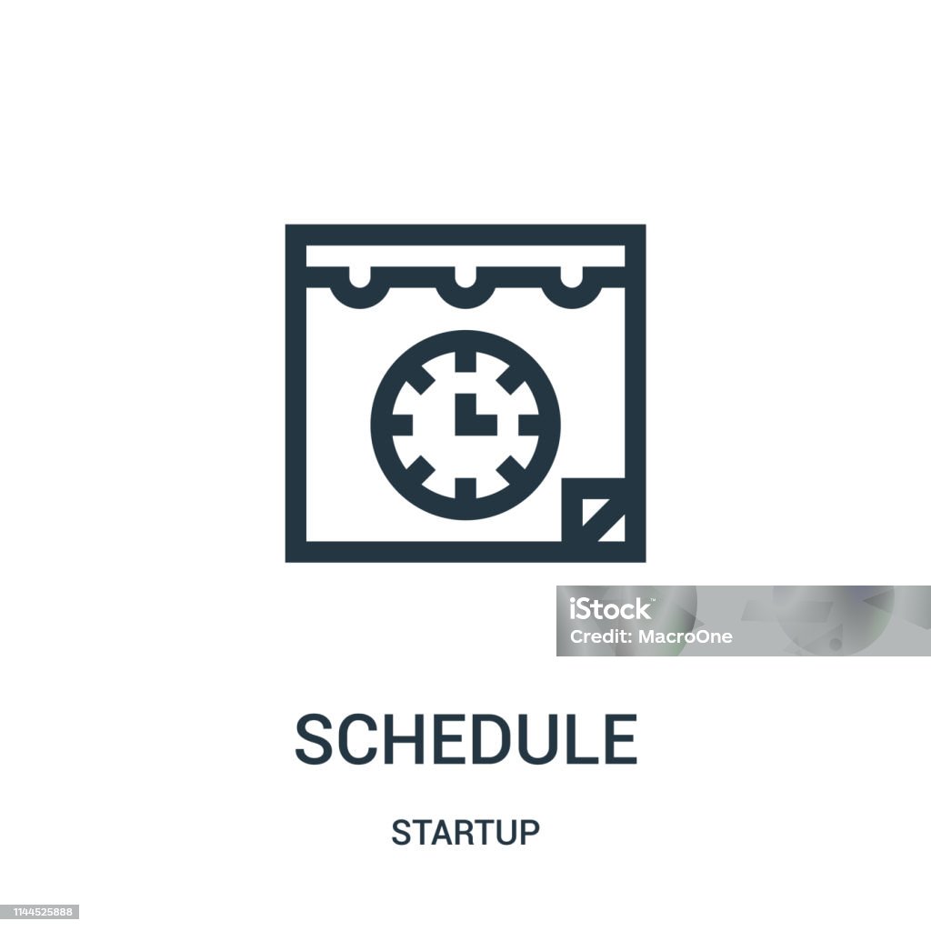 Schema Icoon Vector Van Startup Collectie Dunne Lijn Schema Schets