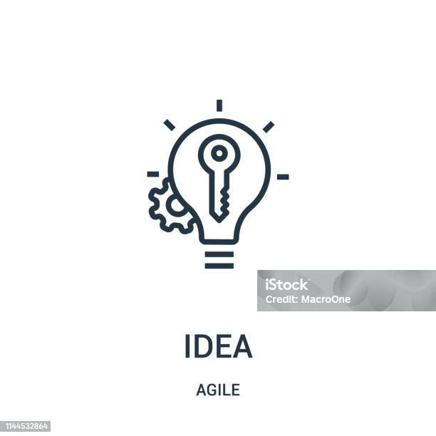 Idea Icon Vector From Agile Collection Thin Line Idea Outline Icon
