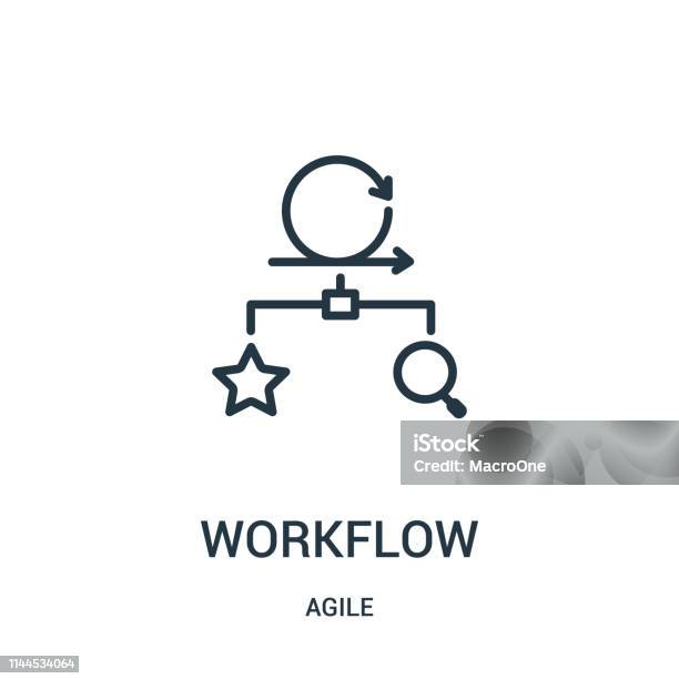Workflow Icon Vector From Agile Collection Thin Line Workflow Outline Icon Vector Illustration