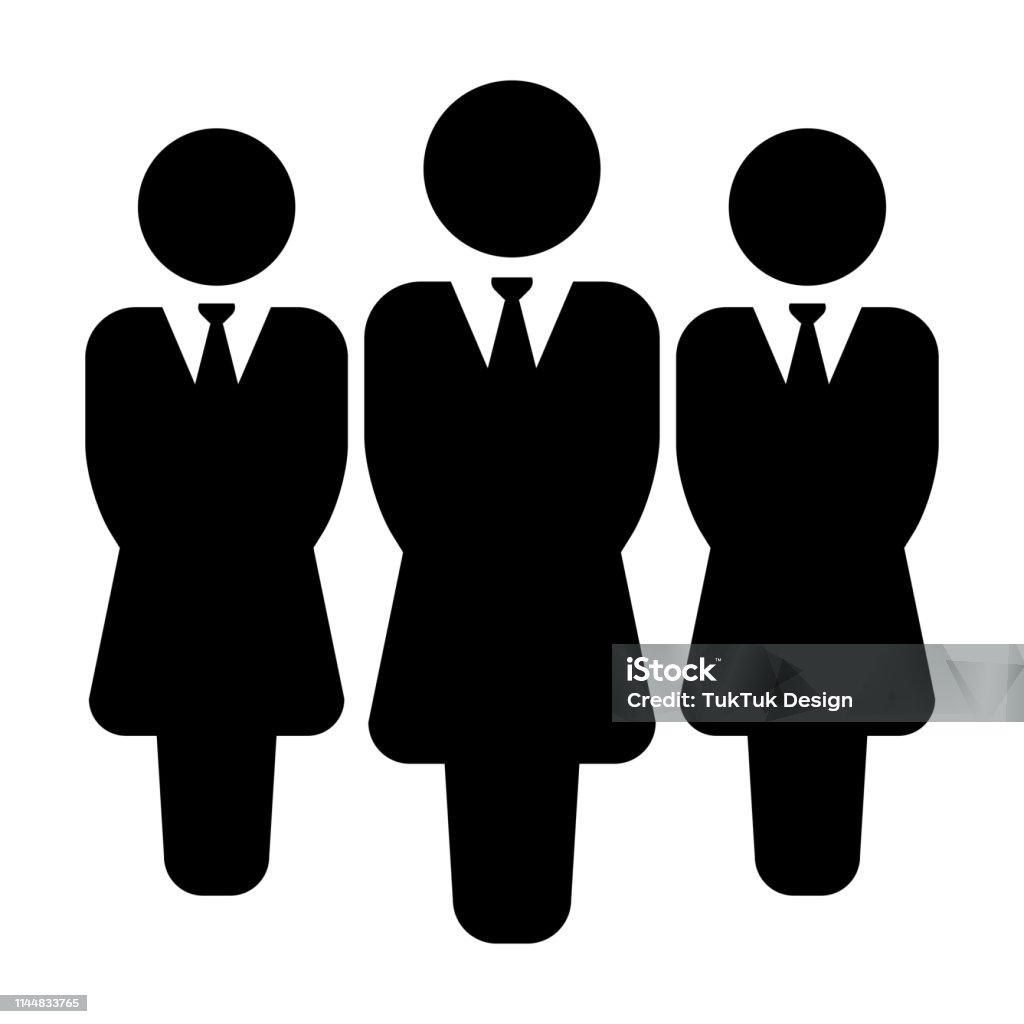 Vetores De Executivos Do Ícone Do Vetor Grupo Fêmea Do Símbolo Dos