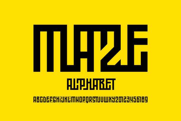 AI, SVG, EPS veya PSD Ücretsiz Simple Alphabet Maze Game Resimler ve ...