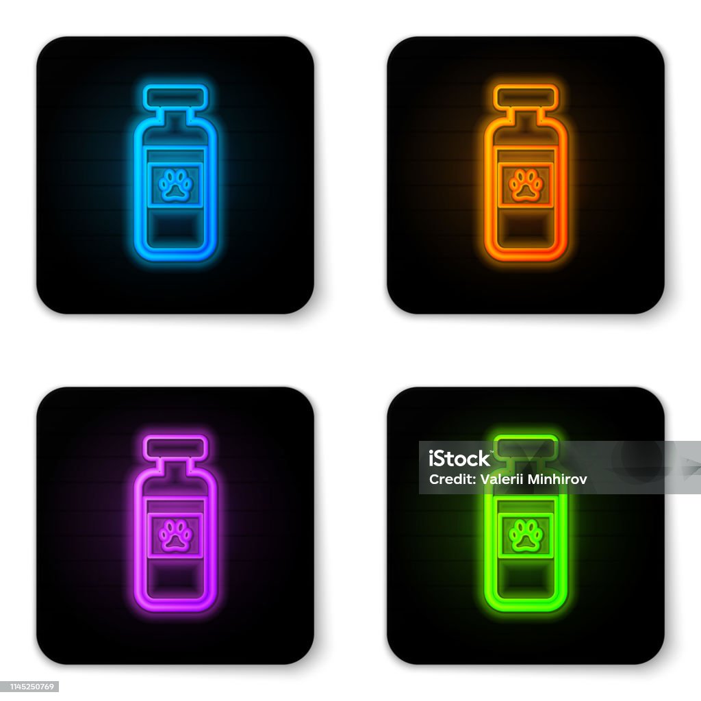 Parlayan Neon Hayvan Şişe Tıbbi Simge Beyaz Arka Planda Izole Hayvan ... Parlayan Neon Hayvan Şişe Tıbbi Simge Beyaz Arka Planda Izole Hayvan ...