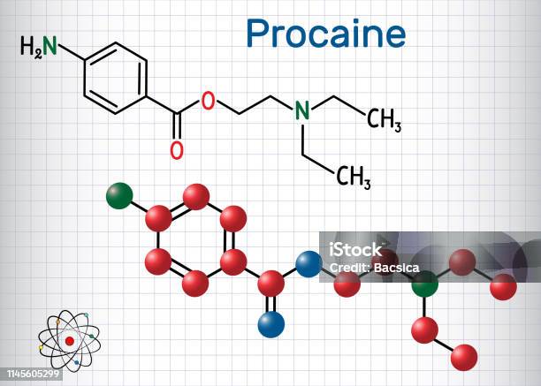 Molekul Procaine Adalah Obat Anestesi Lokal Formula Kimia Struktural
