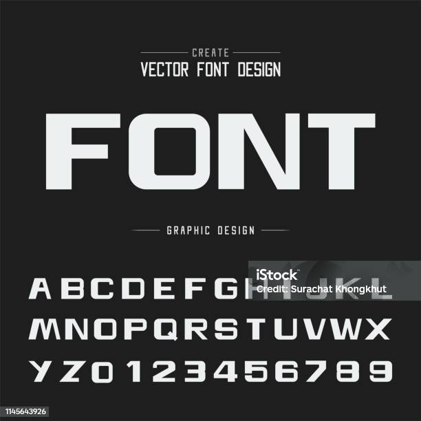 Font Tebal Dan Vektor Alfabet Desain Huruf Dan Angka Tipografi Teks