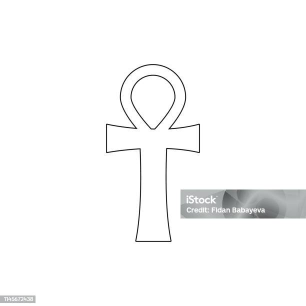 Symbole De Religion Icône De Contour Ankh Élément De Lillustration De