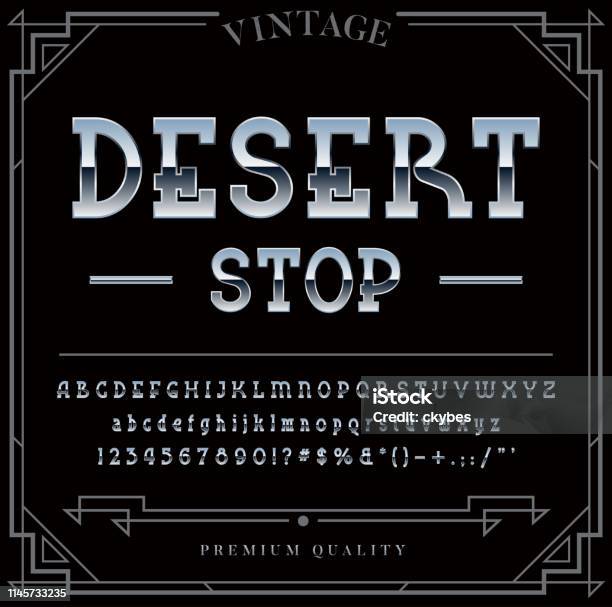 Set Font Logam Perak Atau Chrome Huruf Angka Dan Karakter Khusus Dalam