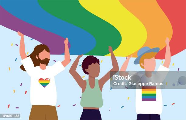 Lgbt Community Together To Freedom Parade Stock Illustration - Download ... Lgbt Community Together To Freedom Parade Stock Illustration - Download ...