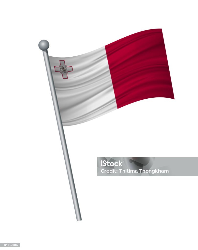 Waving Of Flag On Flagpole Official Colors And Proportion Correctly