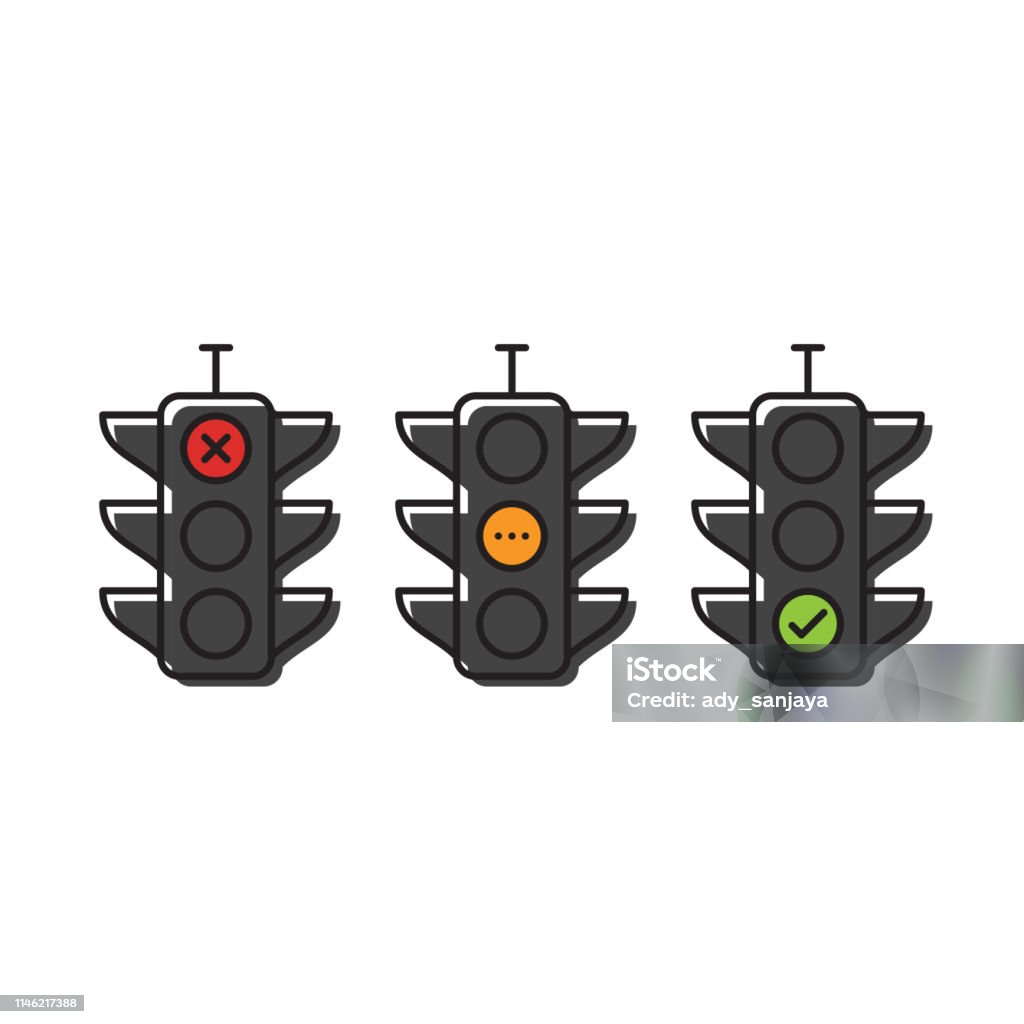 Desain Konsep Ikon Vektor Lampu Lalu Lintas Terisolasi Pada Latar ... Desain Konsep Ikon Vektor Lampu Lalu Lintas Terisolasi Pada Latar ...