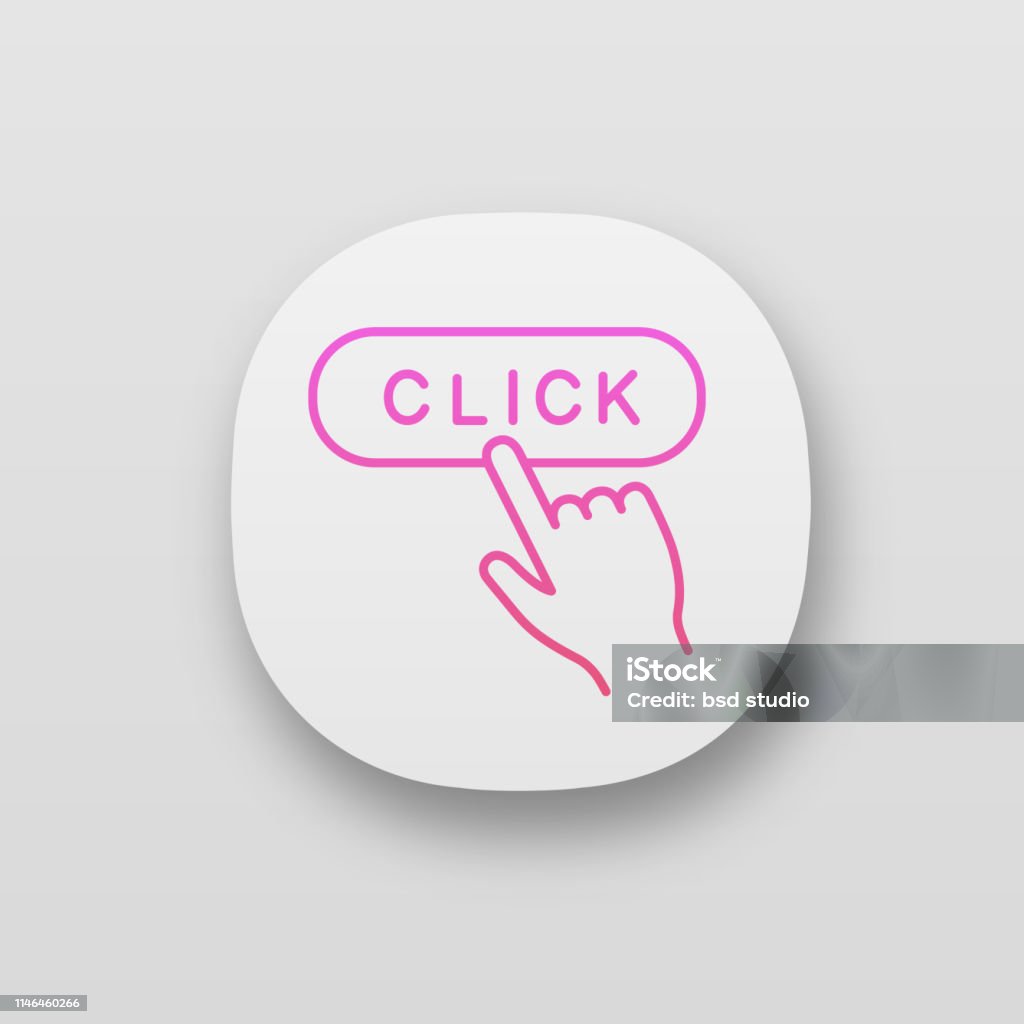 Click Button Icon Stock Illustration - Download Image Now - Cut Out ... Click Button Icon Stock Illustration - Download Image Now - Cut Out ...