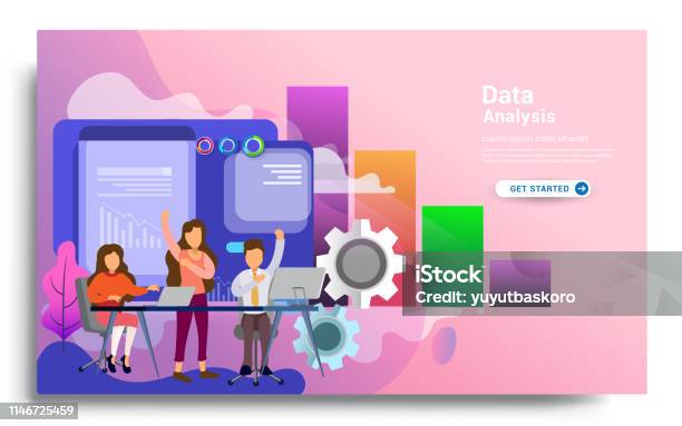 Template Halaman Arahan Pemasaran Media Sosial Konsep Desain Datar